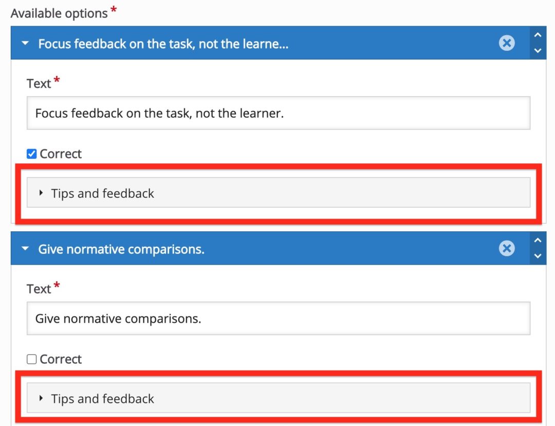 Going Beyond Correct/Incorrect with Feedback – The H5P Kitchen