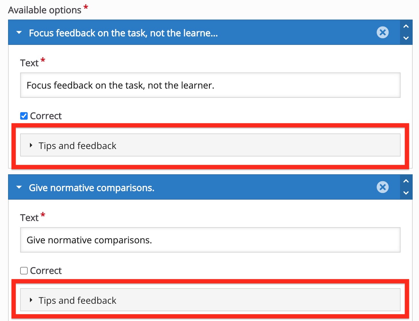 Going Beyond Correct/Incorrect with Feedback – The H5P Kitchen