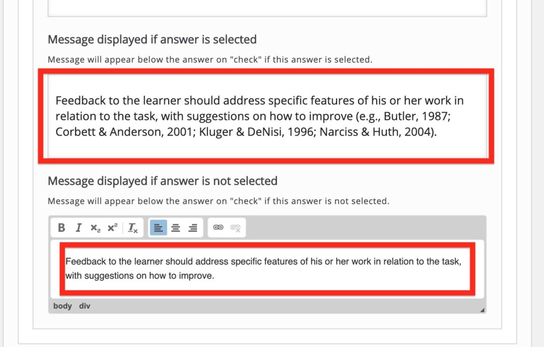 Going Beyond Correct/Incorrect with Feedback – The H5P Kitchen