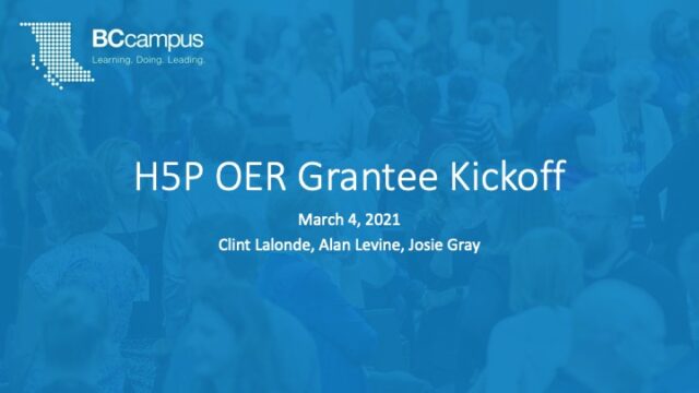 Cooking With H5P Year 2: OER Grantees Kickoff – The H5P Kitchen