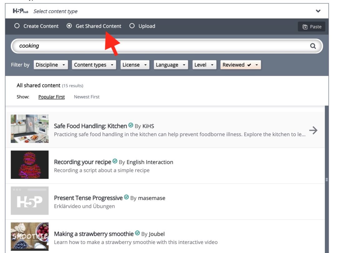 Inside the H5P OER Hub – The H5P Kitchen