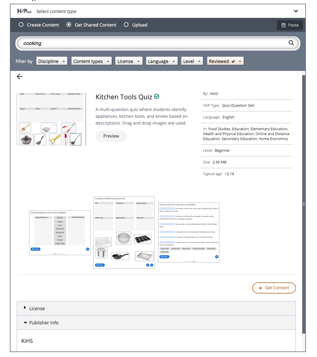 Inside the H5P OER Hub – The H5P Kitchen