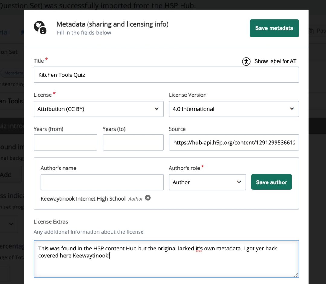 Inside the H5P OER Hub – The H5P Kitchen