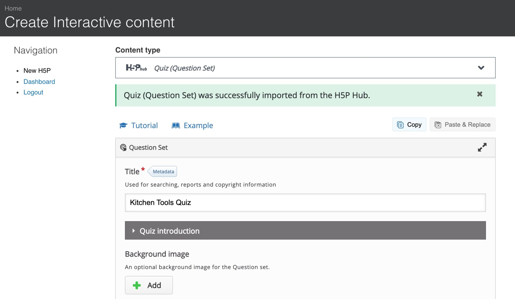 Inside the H5P OER Hub – The H5P Kitchen